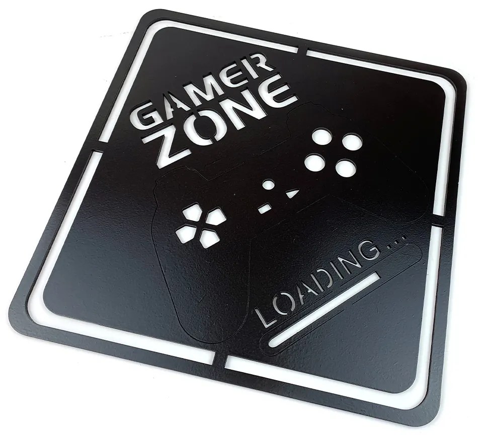 Živá Zeď Dřevěná nástěnná dekorace Gamer Zone černé