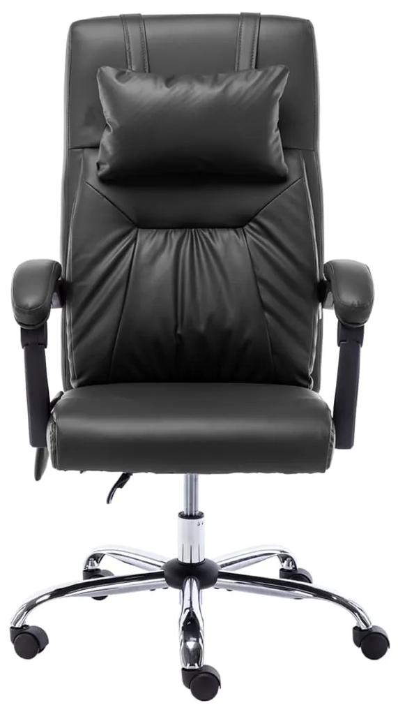 Masážní kancelářská židle černá umělá kůže,  20292