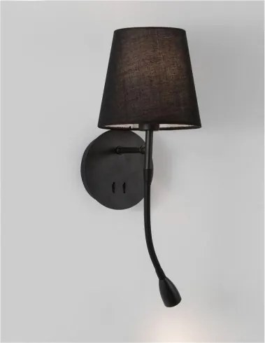 Nástěnné svítidlo NOVA LUCE NIA E27 + LED na čtení 3000K 9182372 bez žárovky