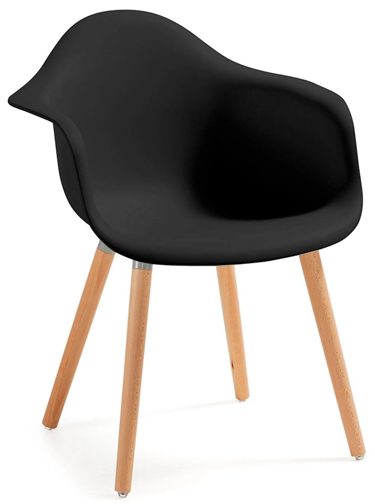 Černá plastová židle LaForma Kenna