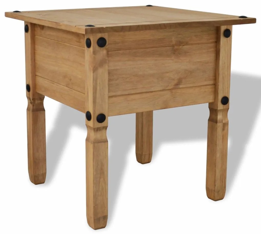 Odkládací stolek Corona z mexické borovice | 53,5x53,5x55 cm