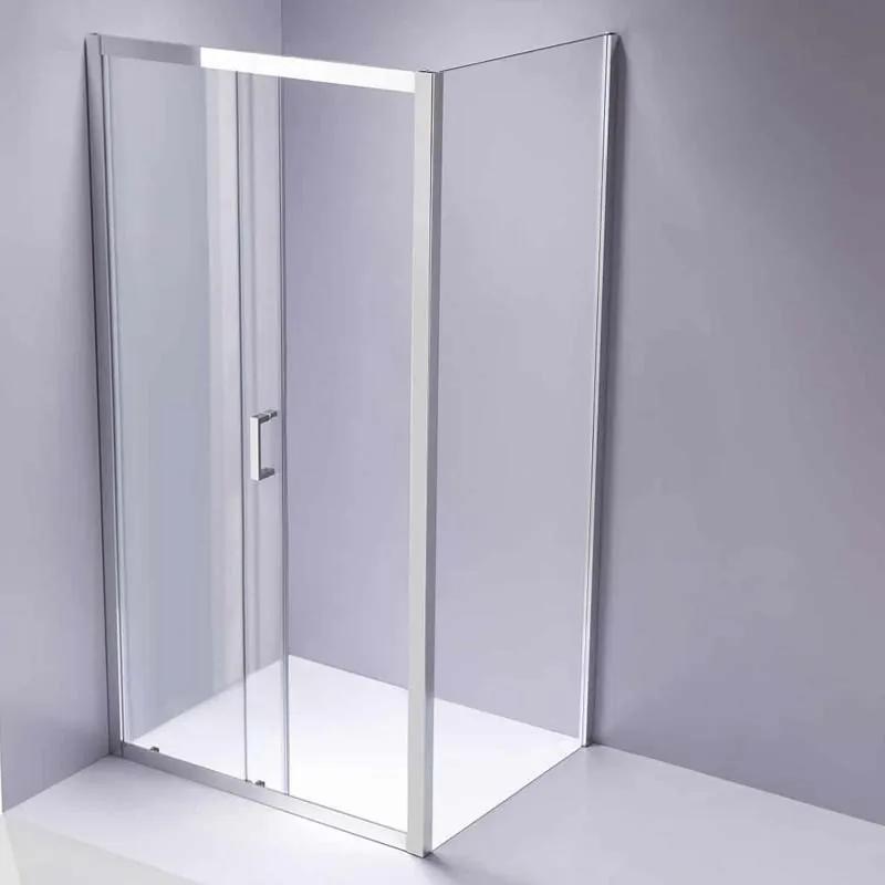 BPS-koupelny Obdélníkový sprchový kout HYD-OK103B 110x80 chrom/transparent + vanička HYD-OSV-SXL03D černá