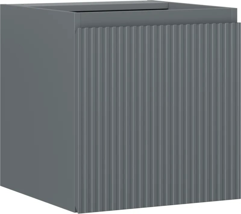 Mexen Rivel, koupelnová skříňka 45 cm, 1 dvířka, s drážkami, grafitová matná, 91A21-04547-1-BF66