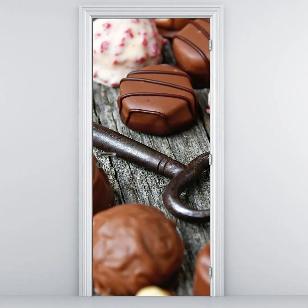 Fototapeta na dveře - Čokoláda a klíč (95x205cm)