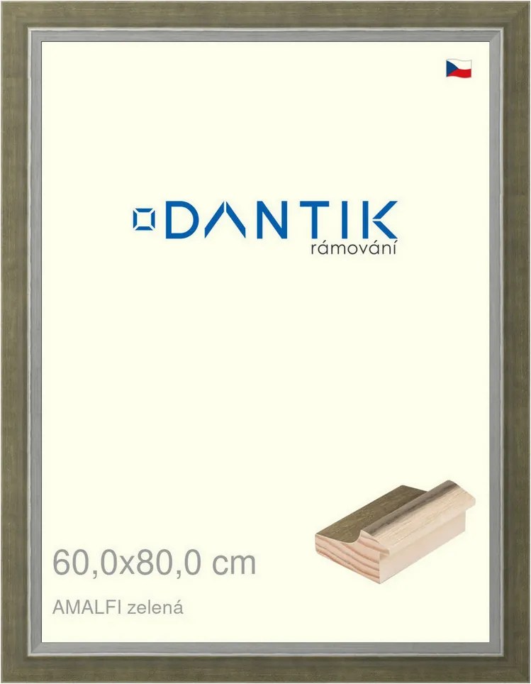 DANTIK rámeček 60x80 | AMALFI zelená (Plexi Čiré)