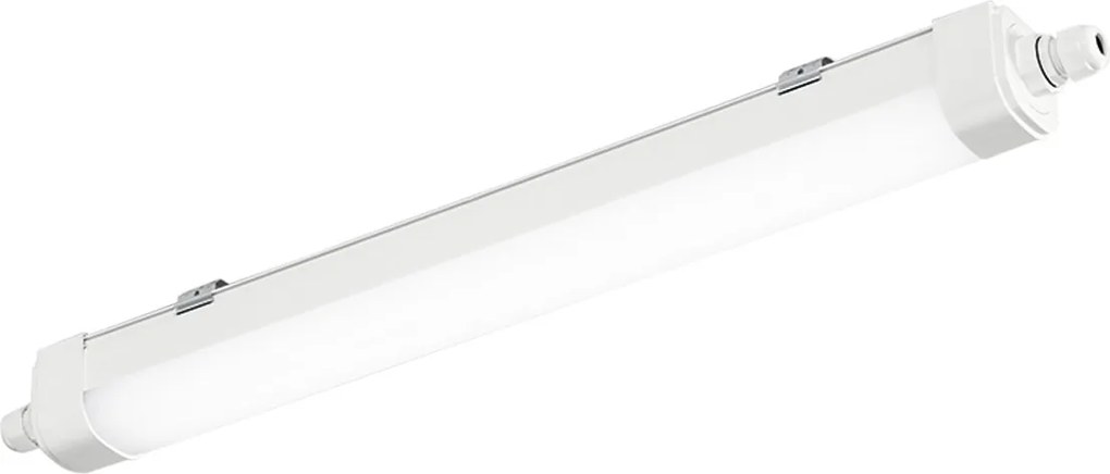 FAN LED-RUBIS-60 Vlhkotěsná stropní LED svítidlo Rubis (bílé, PC) 18 W, 2400 lm, CCT 3000 / 4000 / 6500 K, IP65, 600 x 58 x 62 mm - FANEUROPE