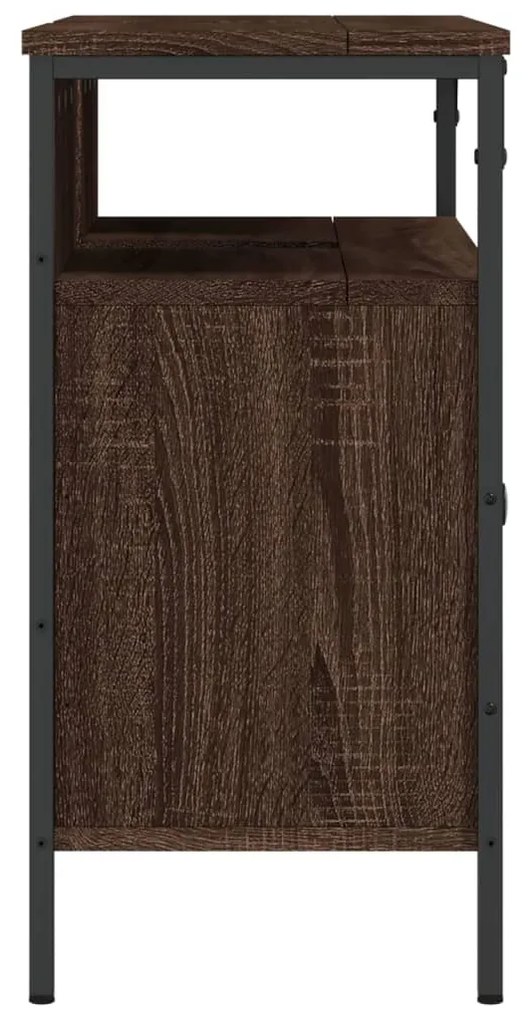 Koupelnová skříňka pod umyvadlo hnědý dub 80x30x60 cm kompozit - Default Title