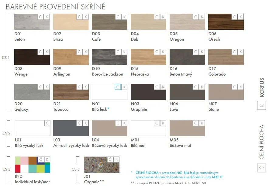 Dřevojas skříň vysoká s košem DOS SVD3ZK 50 Barevné provedení: D17 Colorado