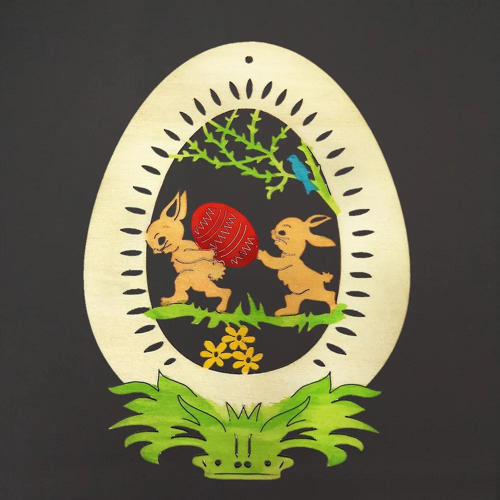 AMADEA Velikonoční dřevěná ozdoba - vajíčko