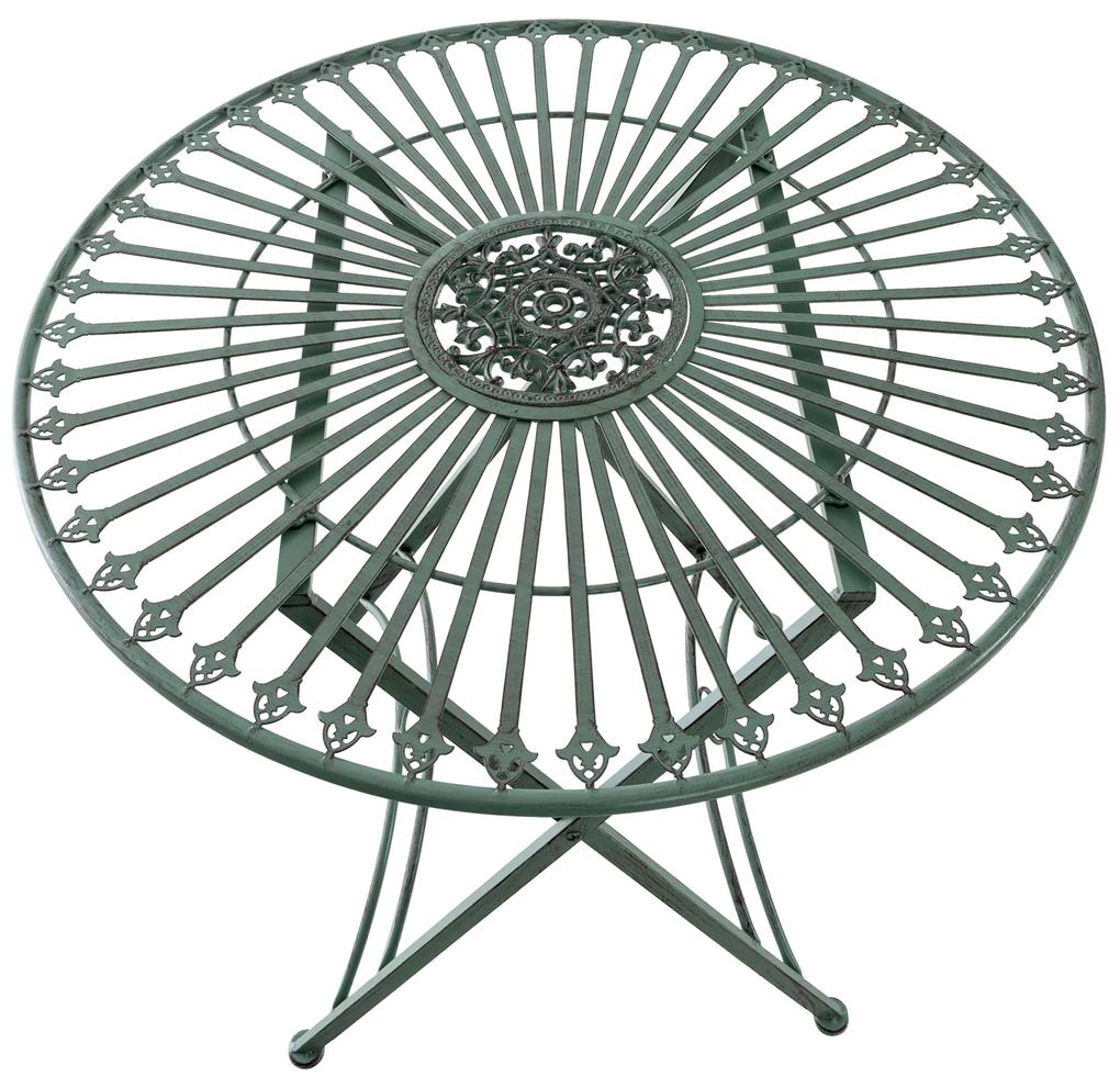 Zahradní stolek Hoscar - vintage styl | zelený