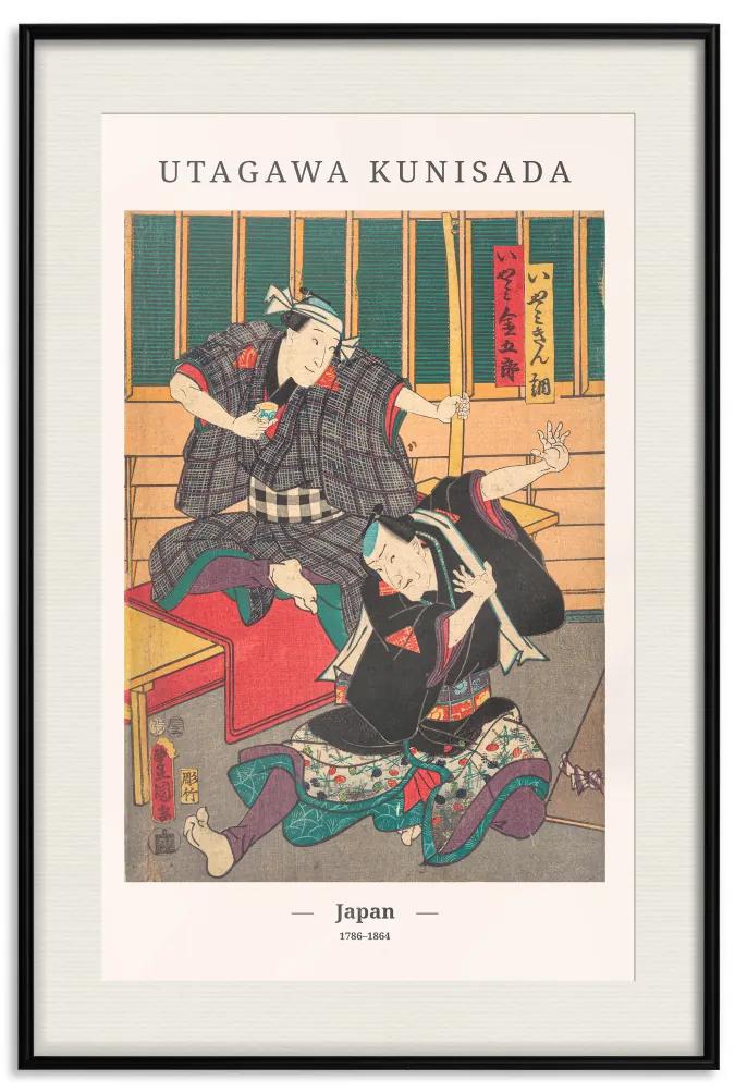 Plakát Japonská dřevoryt