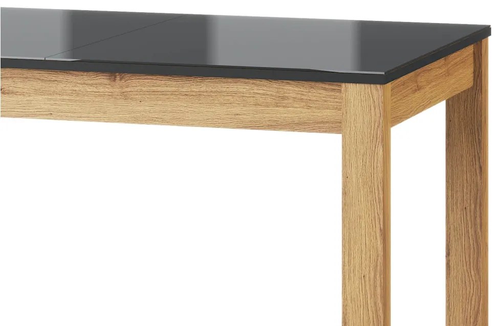 SZYNAKA Trendline Jídelní stůl rozkládací - KAMA 40, 136/173/210x90, dub camargue/matná černá