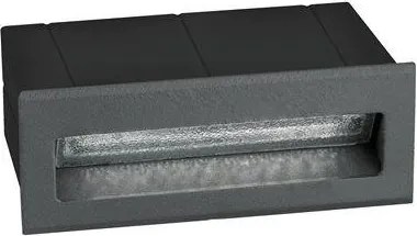 NV 726406 Venkovní zapuštěné svítidlo do zdi KRYPTON tmavě šedý hliník LED 3W 3000K 220-240V 17st. IP54 - NOVA LUCE