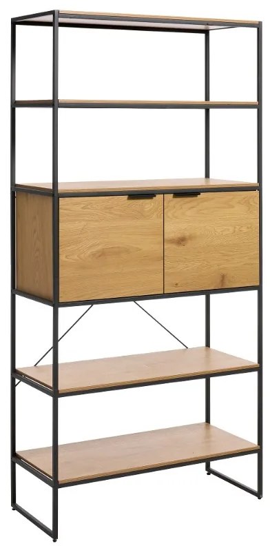 Designový regál Valenzuela 190 cm vzor dub