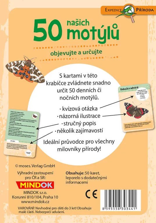 MINDOK HRA kvízová Expedice Příroda: 50 našich motýlů mn344