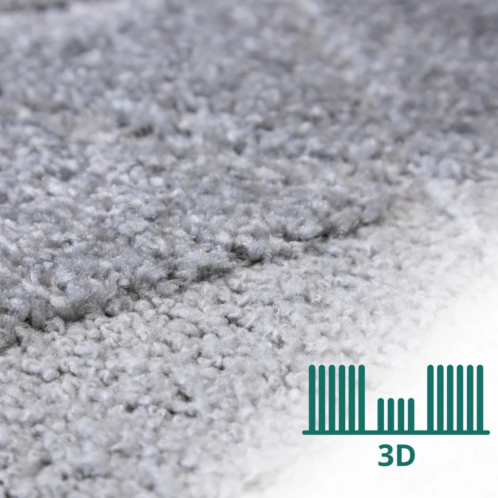 Angel Carpet, Kusový koberec Aurora 11 Grey, 60x110, šedá, kancelář