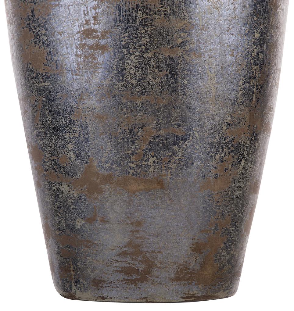 Pálená hlína Dekorativní váza 48 Šedá LORCA Beliani