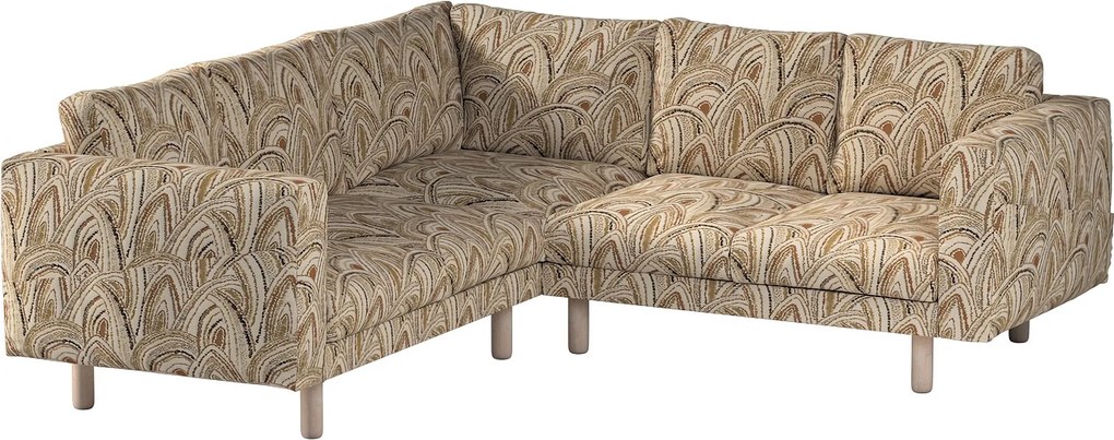 Potah na pohovku IKEA Norsborg rohová 4-místná barva béžová látka pletený vzor, vzorované