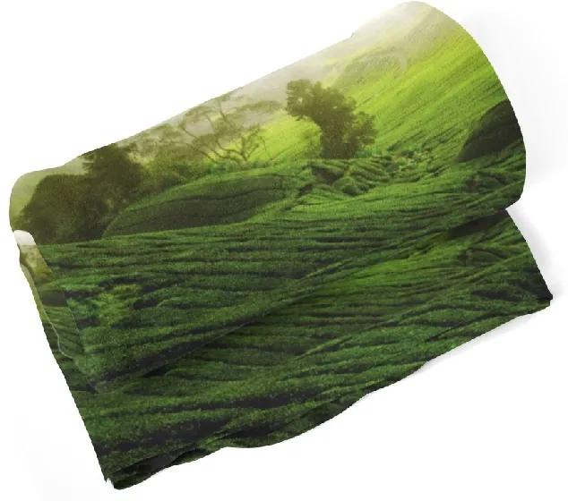IMPAR Fleecová deka Zelené pole 150x120 cm (Rozměr : 200 x 140 cm)
