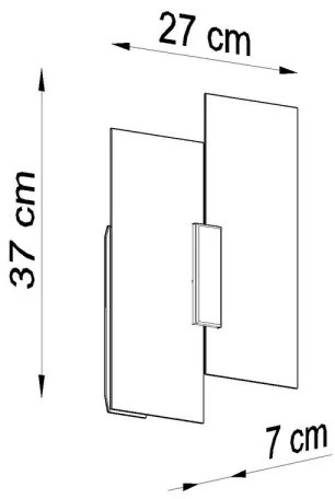 Sollux SL.0197 - Nástěnné svítidlo FABIANO 2xE27/15W/230V bílá/chrom