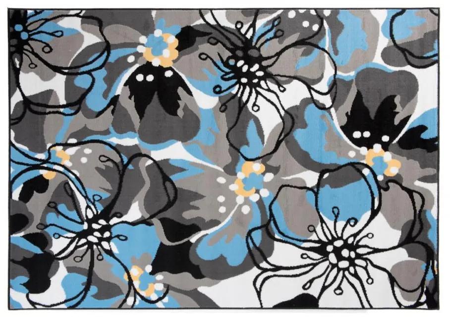 Kusový koberec PP Velké květy modrý 160x220cm