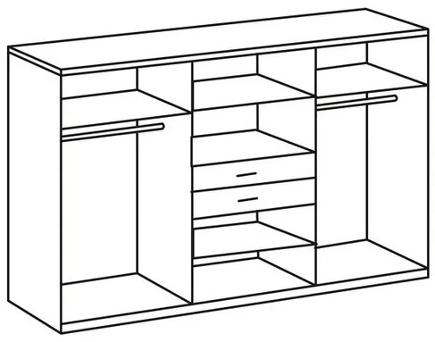 Šatní skříň Vanea, 270 cm, bílá