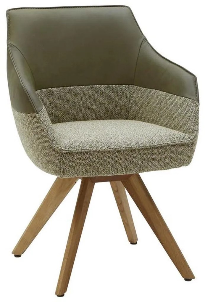 XXXLutz ŽIDLE S PODRUČKAMI, plochá tkanina, hnědá, béžová, olivově zelená Ambiente - Jídelní židle - 001171015003
