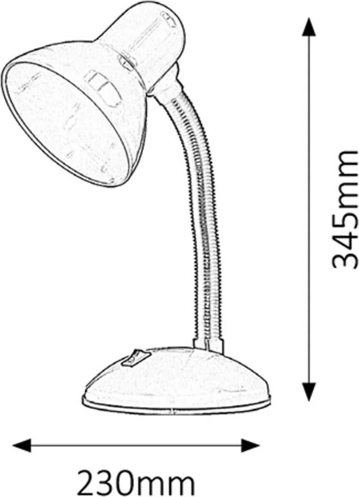 Rabalux DYLAN stolní lampa 40W | E27 | IP20 - oranžová