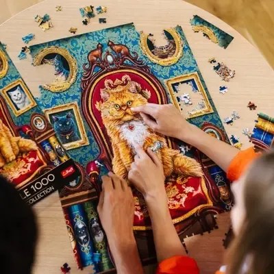 Trefl - Puzzle - Premium Plus Magic Collection: Kočkománie / 1000 dílk