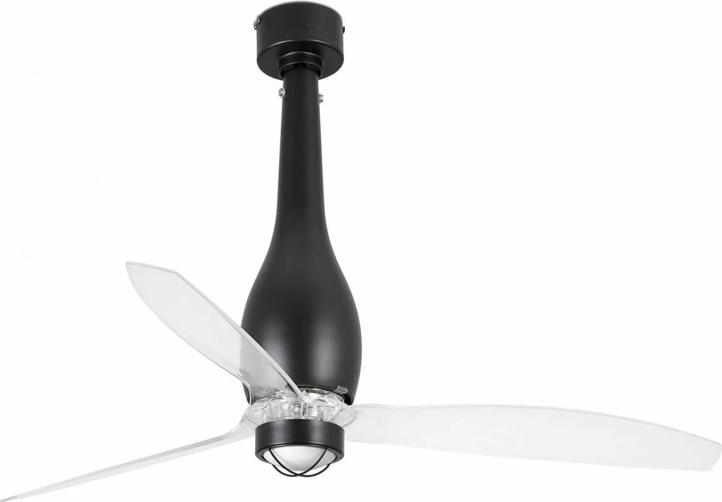 FARO 32003-10 ETERFAN M LED, černá/transparentní, stropní ventilátor s DC motorem - FARO