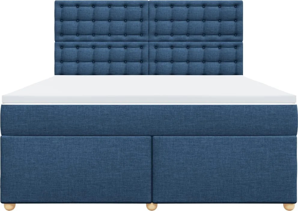 Box spring postel s matrací modrá 180x200 cm textil 3293679