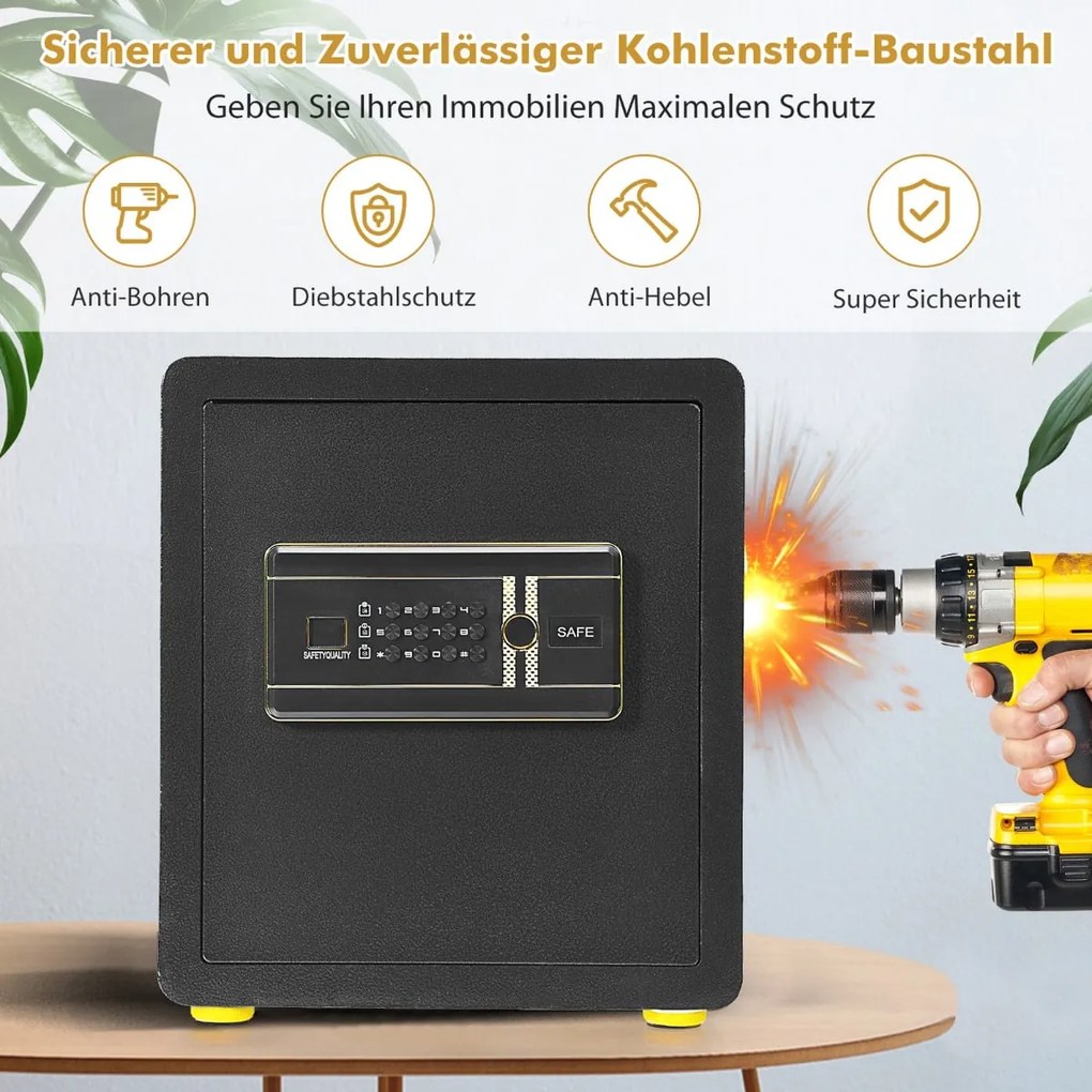 Costway Safe Elektronický trezor s digitální klávesnicí 45 L Trezor