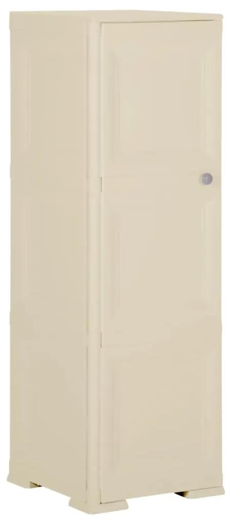 Plastová skříňka 40 x 43 x 125 cm design dřeva angorská bílá - Default Title