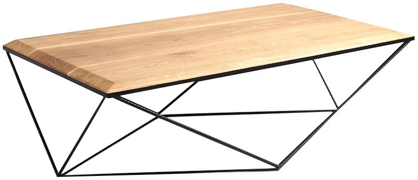 OnaDnes -20% Nordic Design Přírodní konferenční stolek Deryl 140x80 cm s černou podnoží