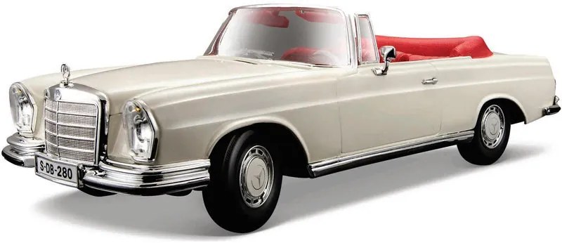 Maisto mercedes-benz 280se cabrio 1967 1:18 krémová