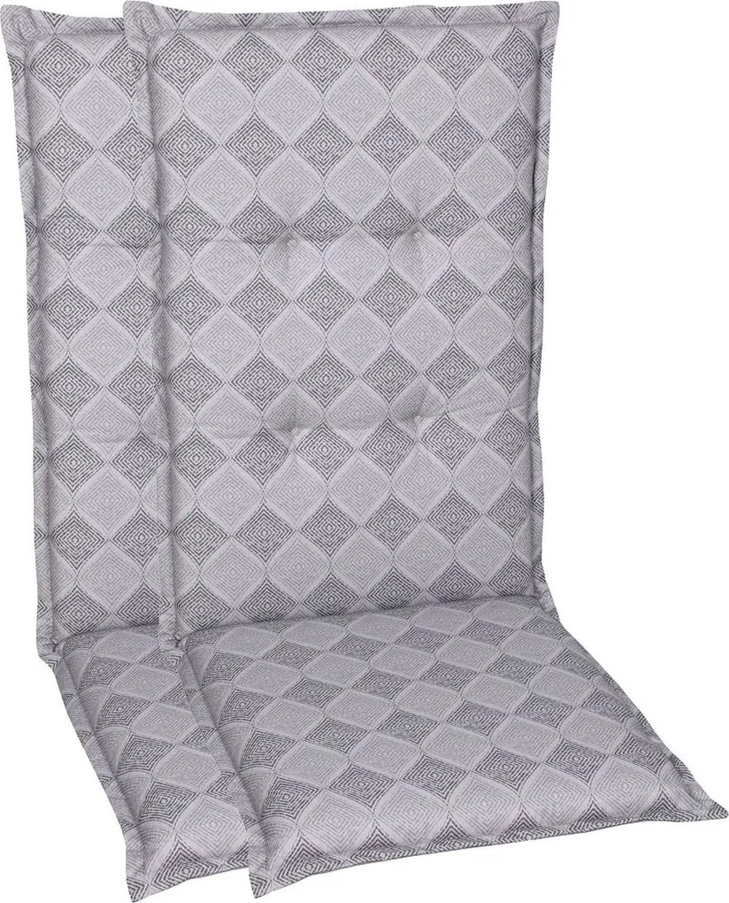 Go-De Textil Zahradní podsedáky Raute (vysoká opěrka, 2 kusy, šedá)