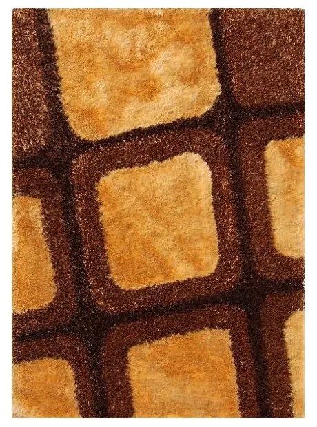 Kusový koberec Shaggy Dadi hnědý, Velikosti 120x170cm