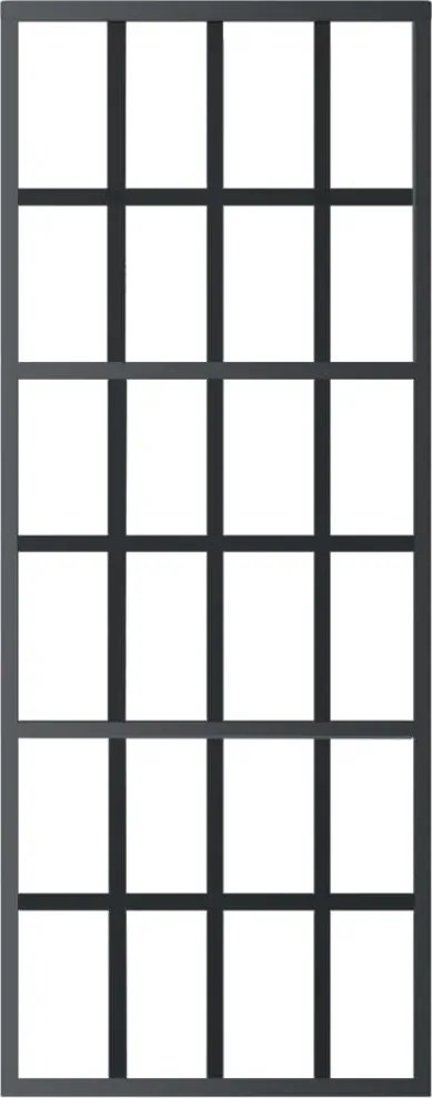 vidaXL Posuvné dveře ESG sklo a hliník 76 x 205 cm černé [151020]