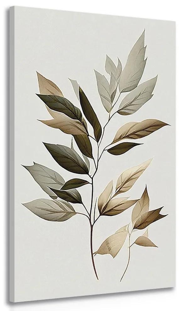 Obraz luxusní listy s nádechem minimalismu Varianta: 50x100