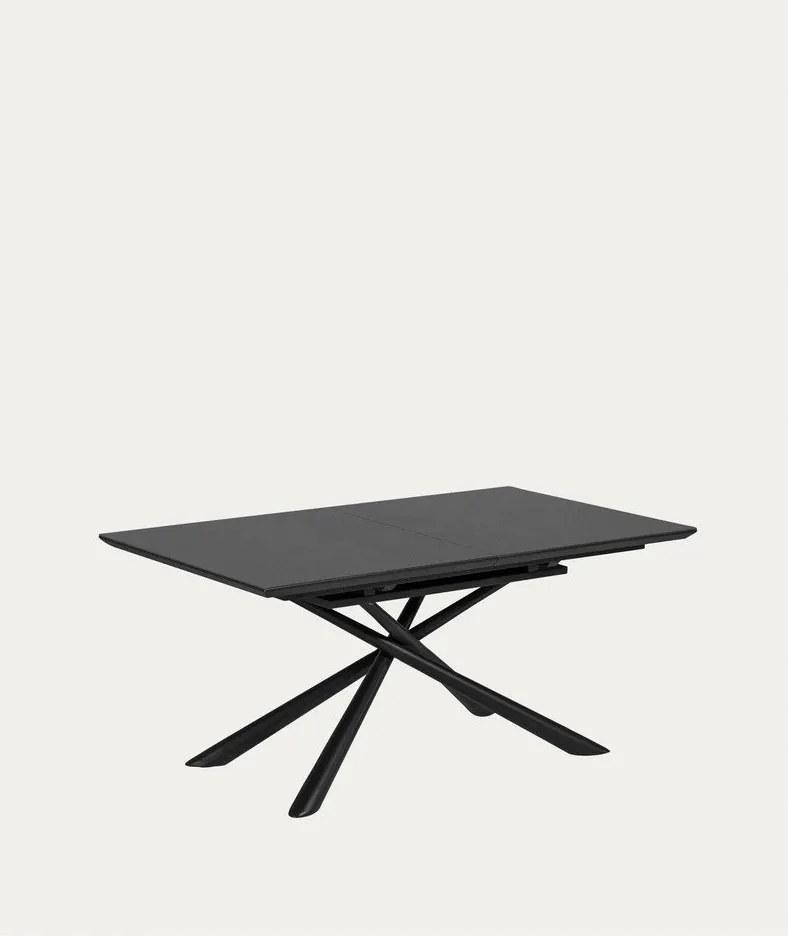 Rozkládací jídelní stůl s přídavnou deskou s keramickou deskou 90x160 cm Theone – Kave Home