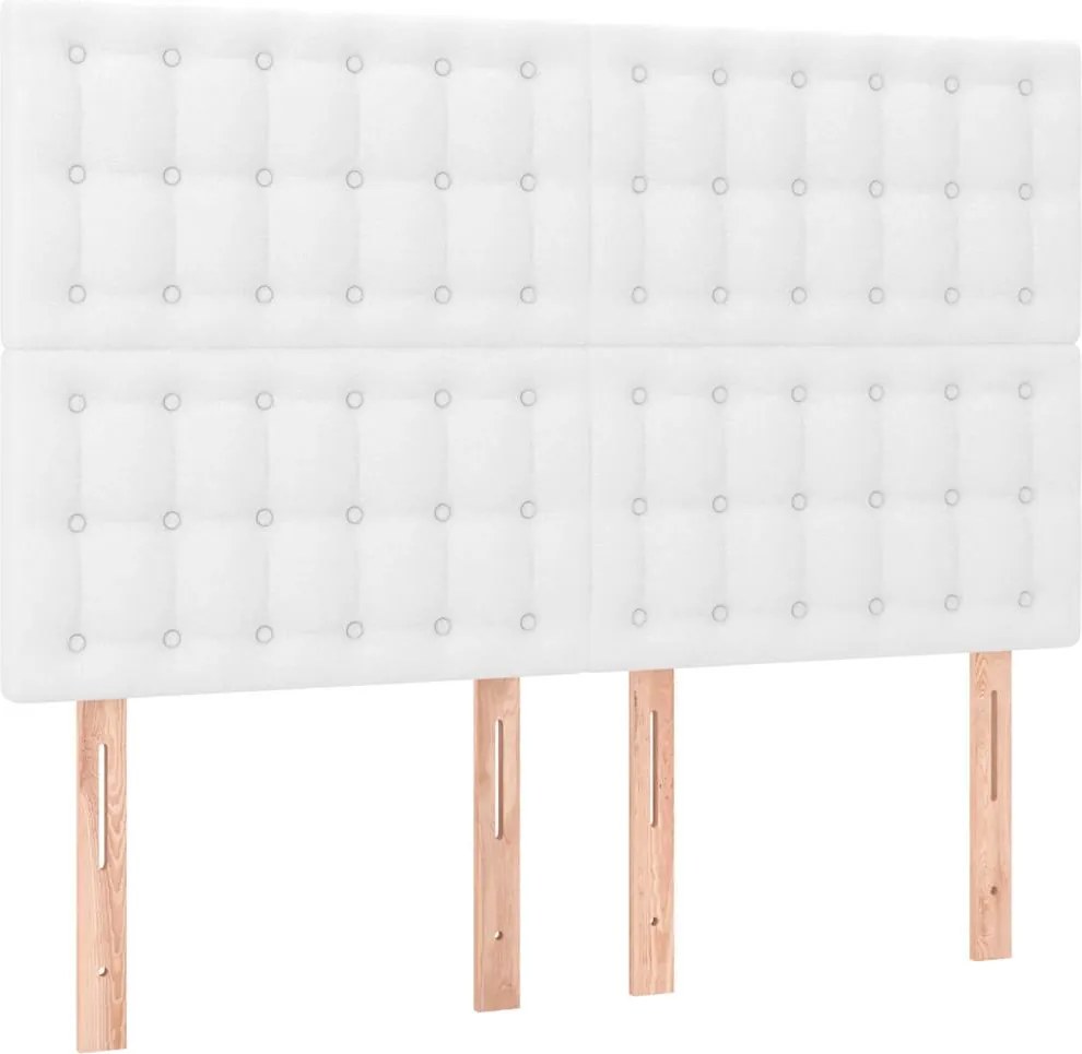 Box spring postel s matrací bílá 140 x 190 cm umělá kůže 3129028