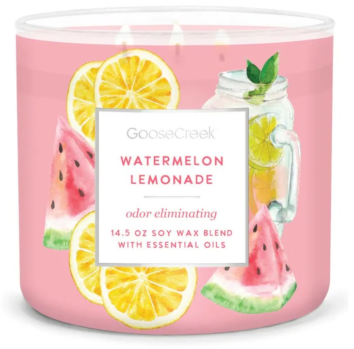 Svíčka 0,41 KG WATERMELON LEMONADE, ANTIODOR, aromatická v dóze, 3 knoty|Goose Creek