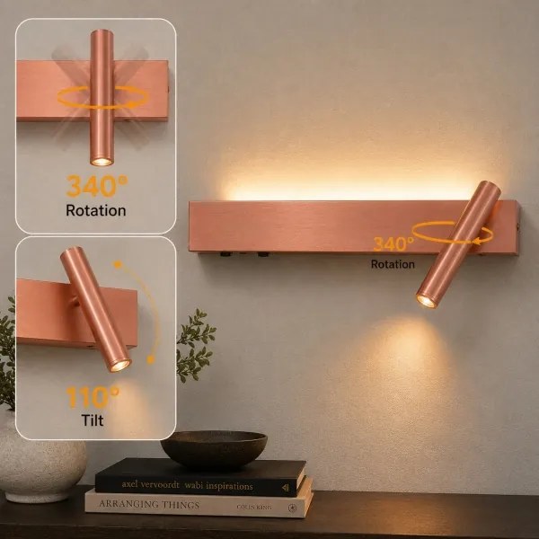 BRILAGI -LED Nástěnné bodové svítidlo ARLIX LED/3W/230V + LED/7W bronzová CRI 90