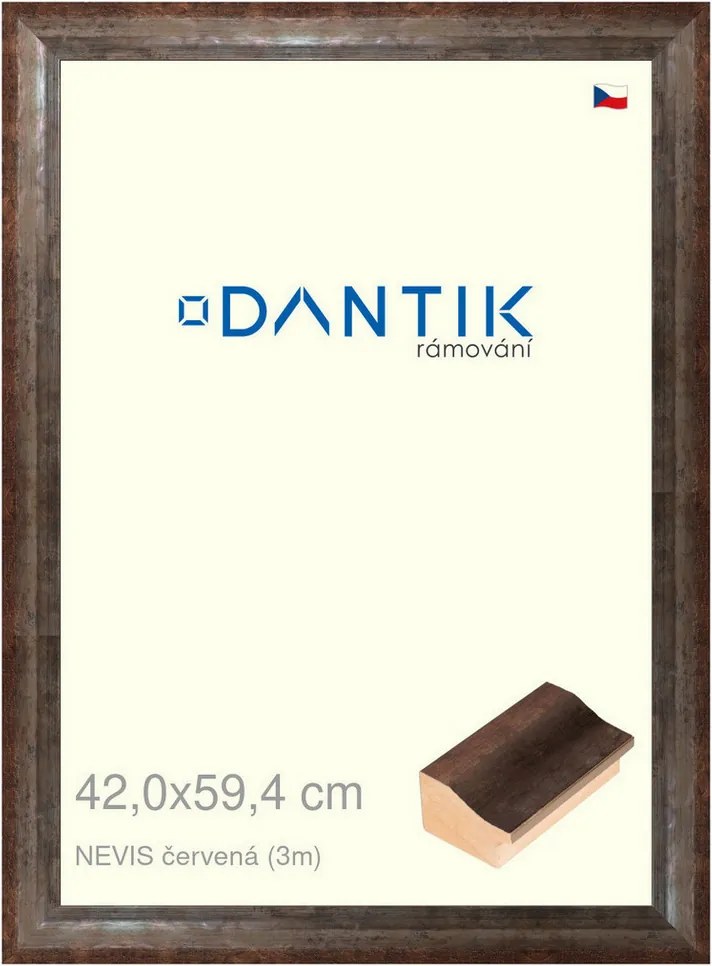 DANTIK rámeček 42x59,4 | NEVIS červená (Plexi Čiré)