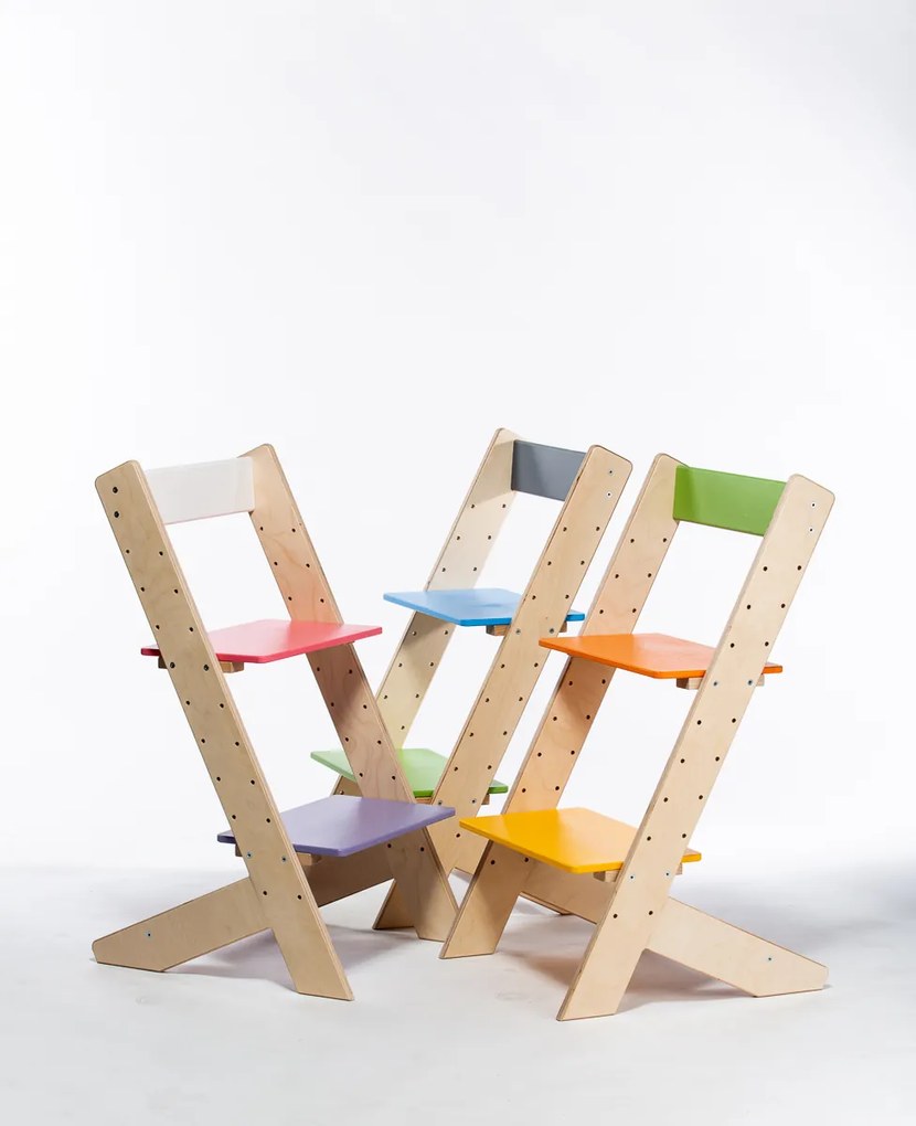 Lucas Wood Style rostoucí židle EASY LINE -  barevný mix rostoucí židle EASY LINE: barevný mix holka