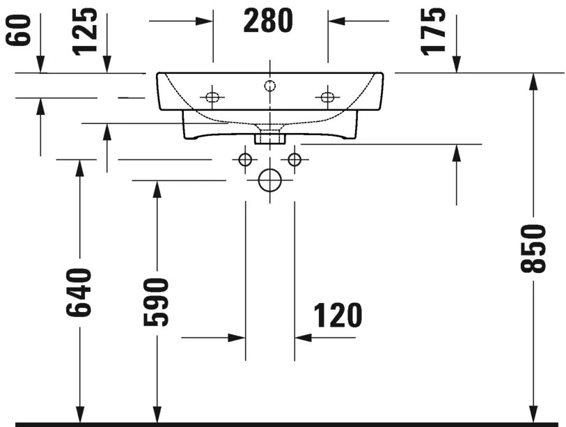 Duravit No.1 - Umyvadlo do nábytku 550x460 mm, s přepadem, bílá 23755500002