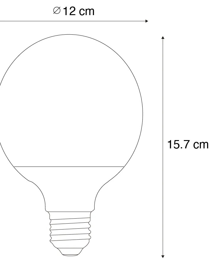 Chytrá LED žárovka E27 G120 matná RGBW 9W 806 lm 2700-6500K