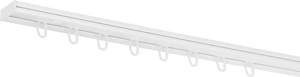 Dekodum Stropní kolejnice z PVC jednořadá bílá Délka: 160 cm, Typ přichycení: háčky