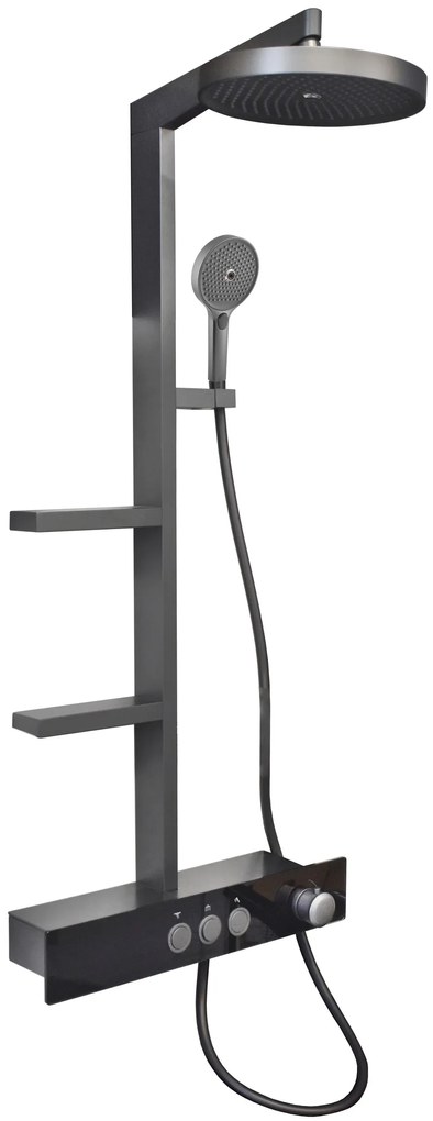 Slezák - RAV Sprchový komplet se směšovací baterií NIL - NL055.5MG, Metal Grey