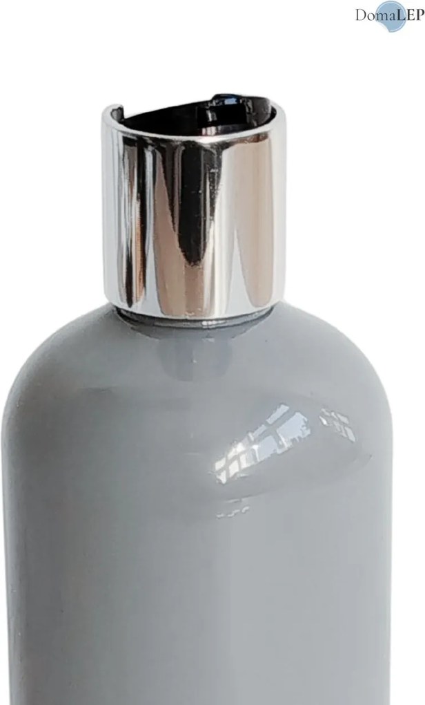 Dávkovač na mýdlo 300 ml šedý s černo-stříbrným DISC TOP BELA